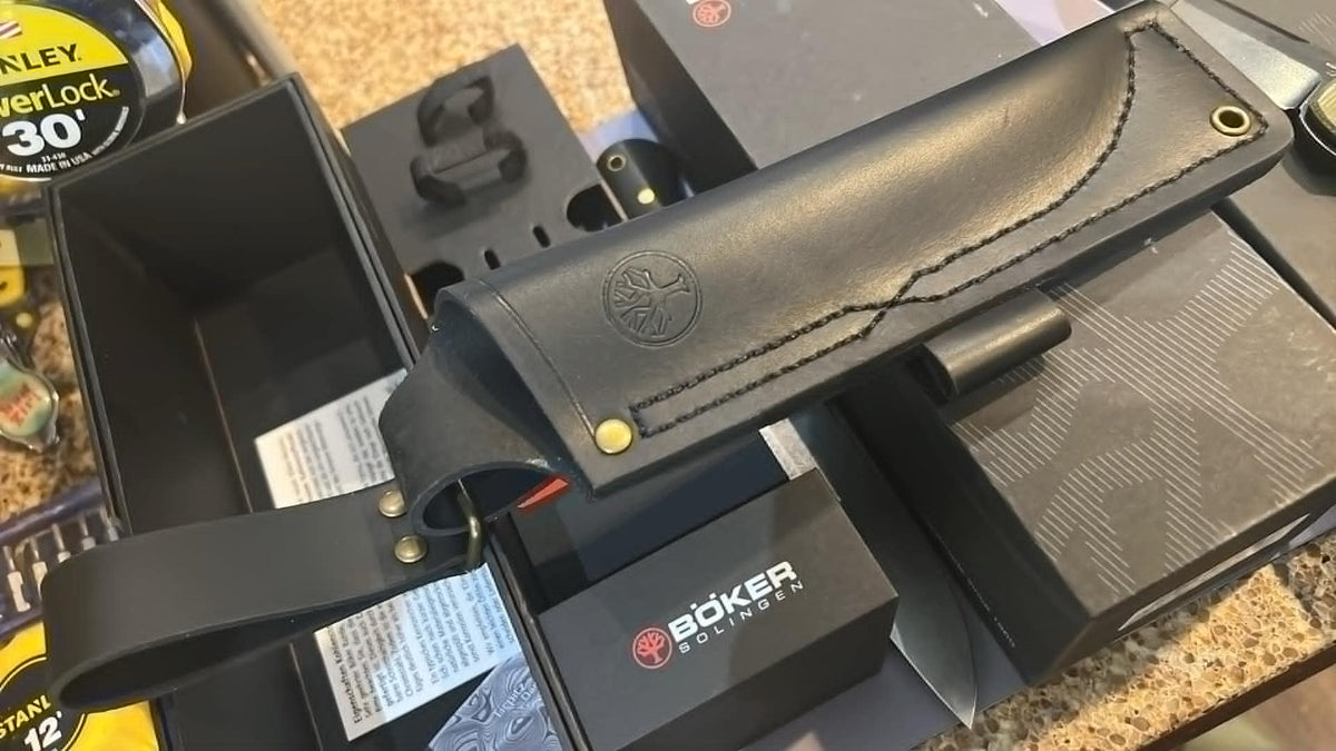 Boker DBK Bushfriend 2000 Fixed Blade Knife w/Leathe Sheath 80CrV2 Ste – Highlander Knives and ...