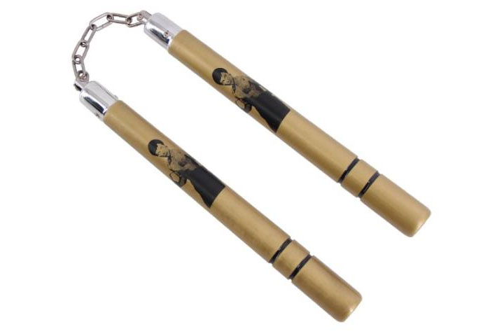 Gold Round Nunchakus Bruce Lee Handles SKU NC-3 – Highlander Knives and ...