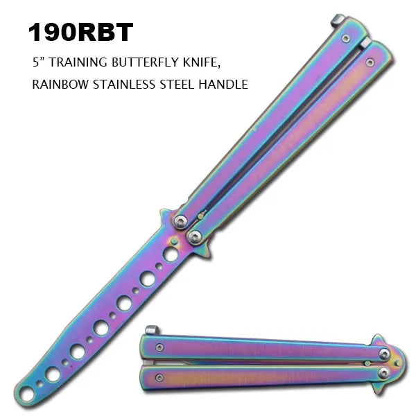 Rainbow Butterfly Training Knife Stainless Steel SKU 190RBT ...