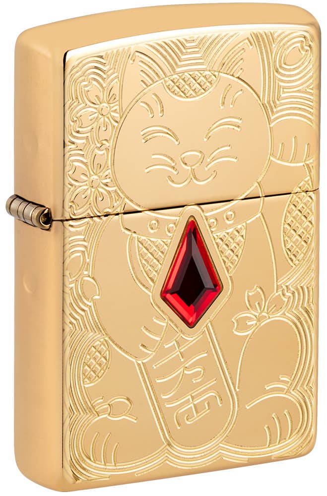 Zippo Gold Lucky Cat Design Lighter SKU 49802-000003 – Highlander ...