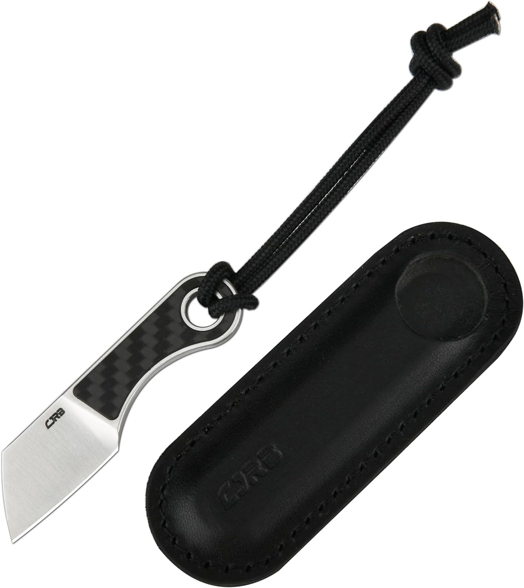 CJRB Chip Fixed Blade Knife Carbon AR-RPM9 SS/Fiber Handle w/Sheath SK ...