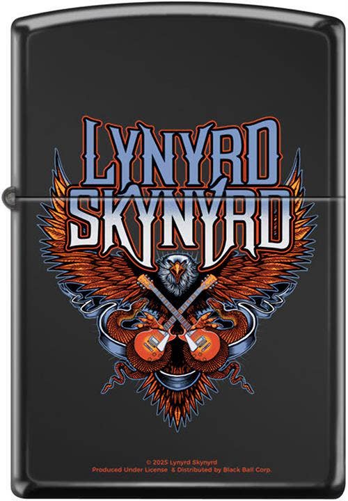 Lynyrd Skynyrd High Polish Black Zippo Lighter – Highlander Knives and ...