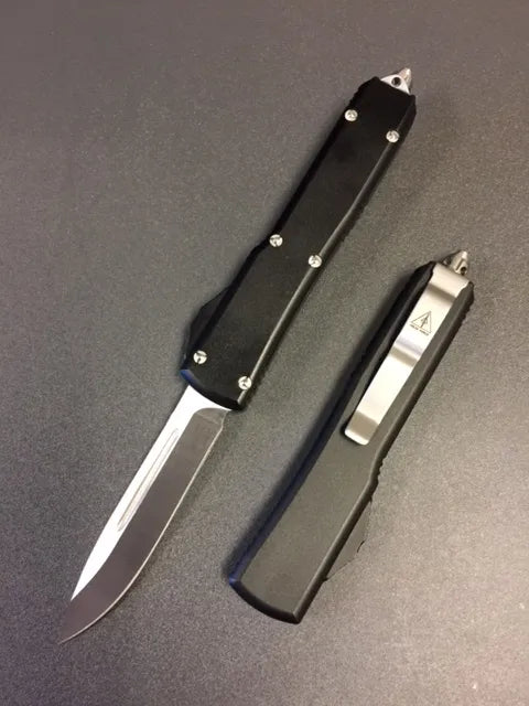 Large Side Switch OTF Knife w/Sheath 440C 5CR13 Stainless-Steel Clip P ...