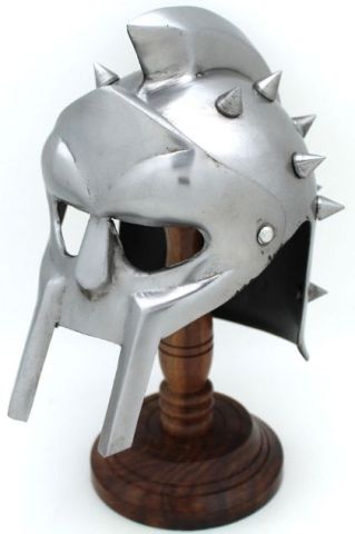 Mini Medieval Warrior Roman Gladiator Helmet w/Stand 18 Gauge Steel 6 ...