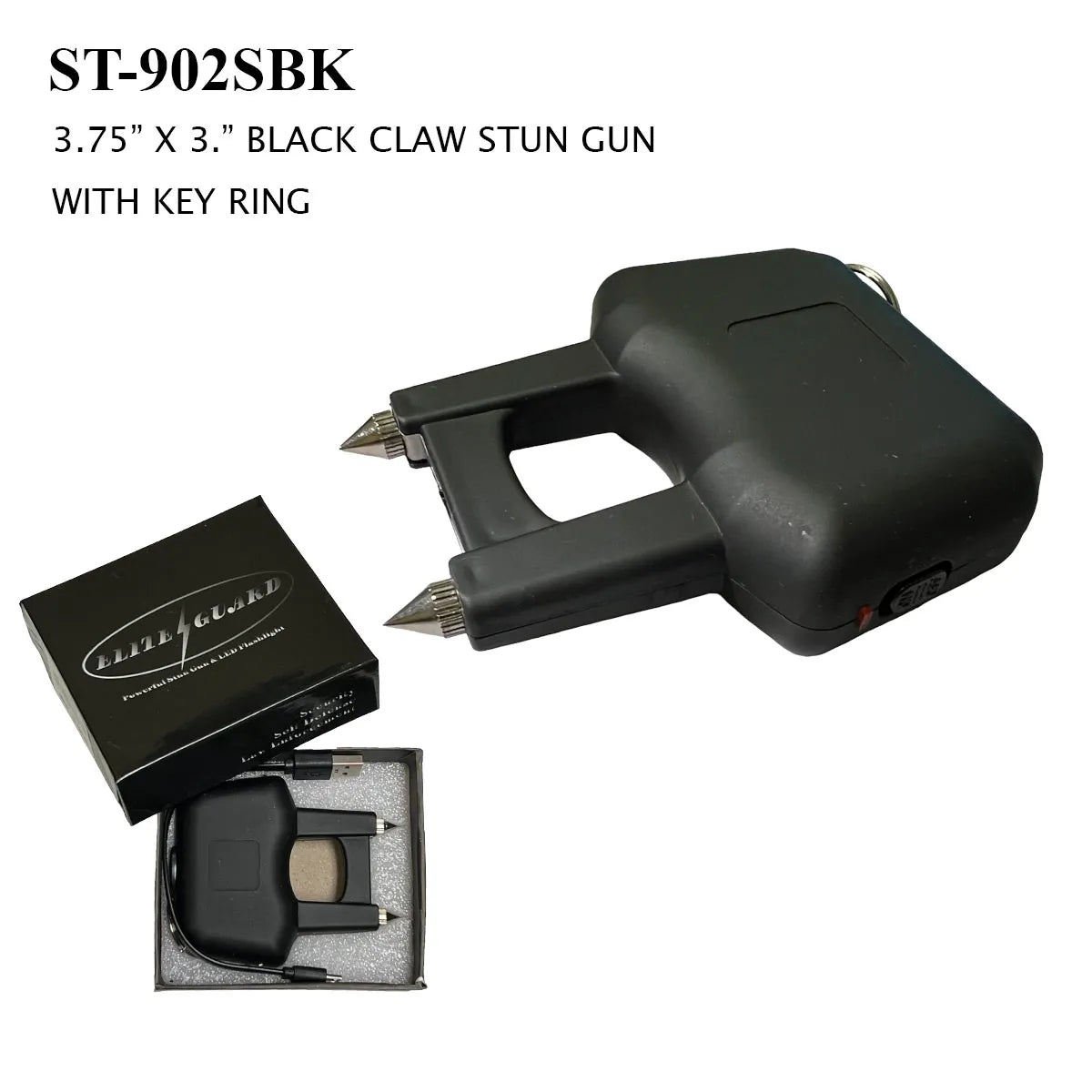 Elite Guard Black Claw Style Stun Gun w/Safety Switch & Charger SKU ST ...