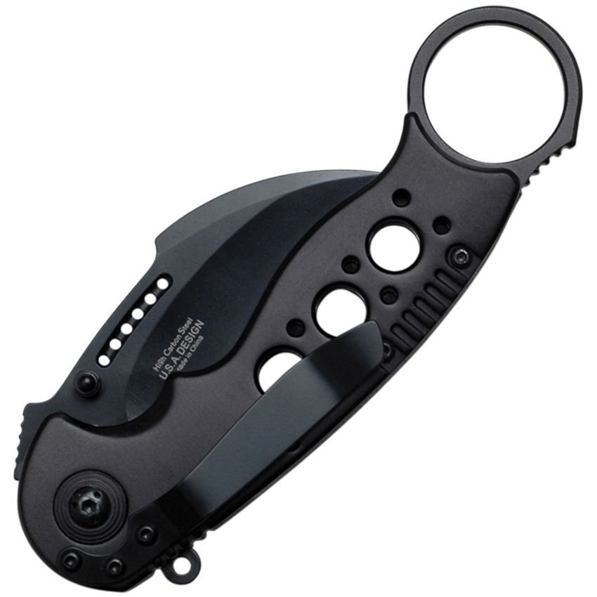 Tac Force Assist Open Liner Lock Karambit Knife Black High Carbon Stee ...