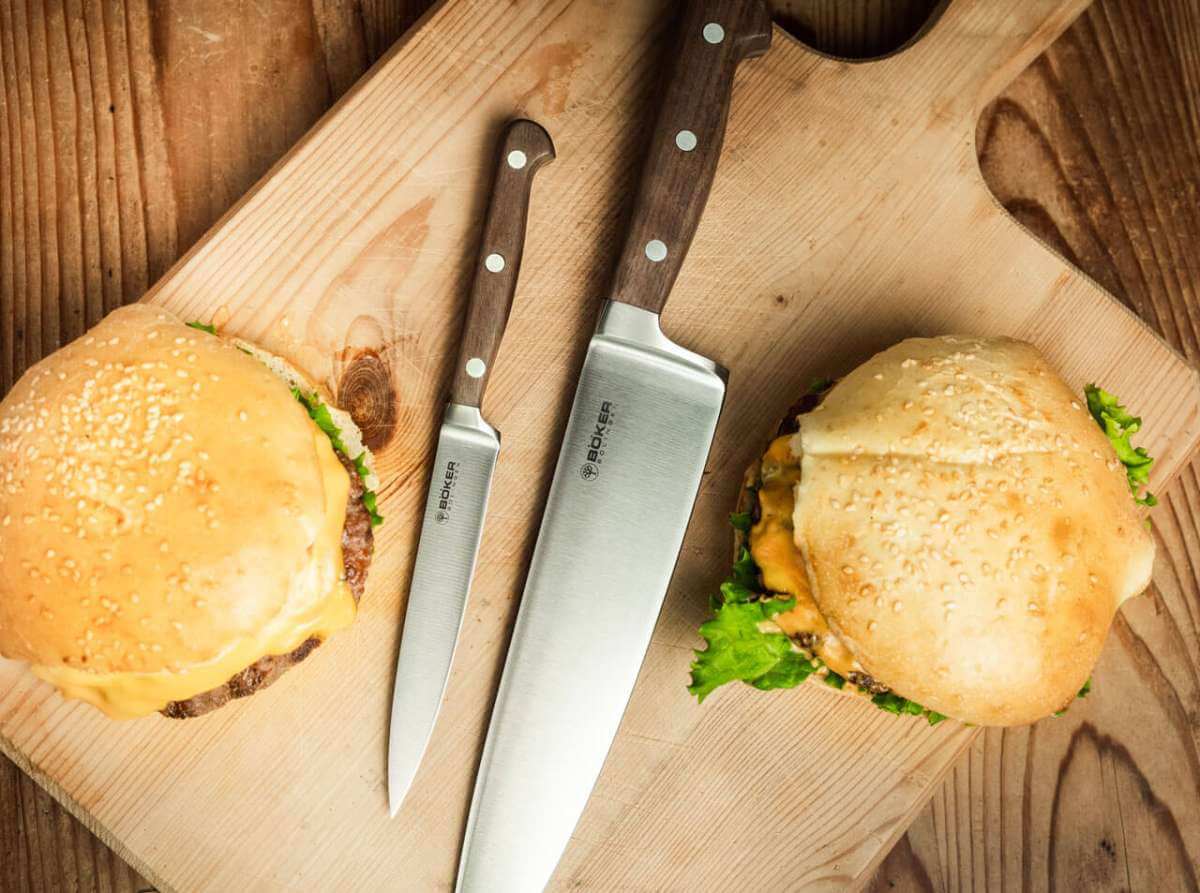 Boker Heritage 8.27" Chef Kitchen Knife Walnut Wood SKU 130906 ...