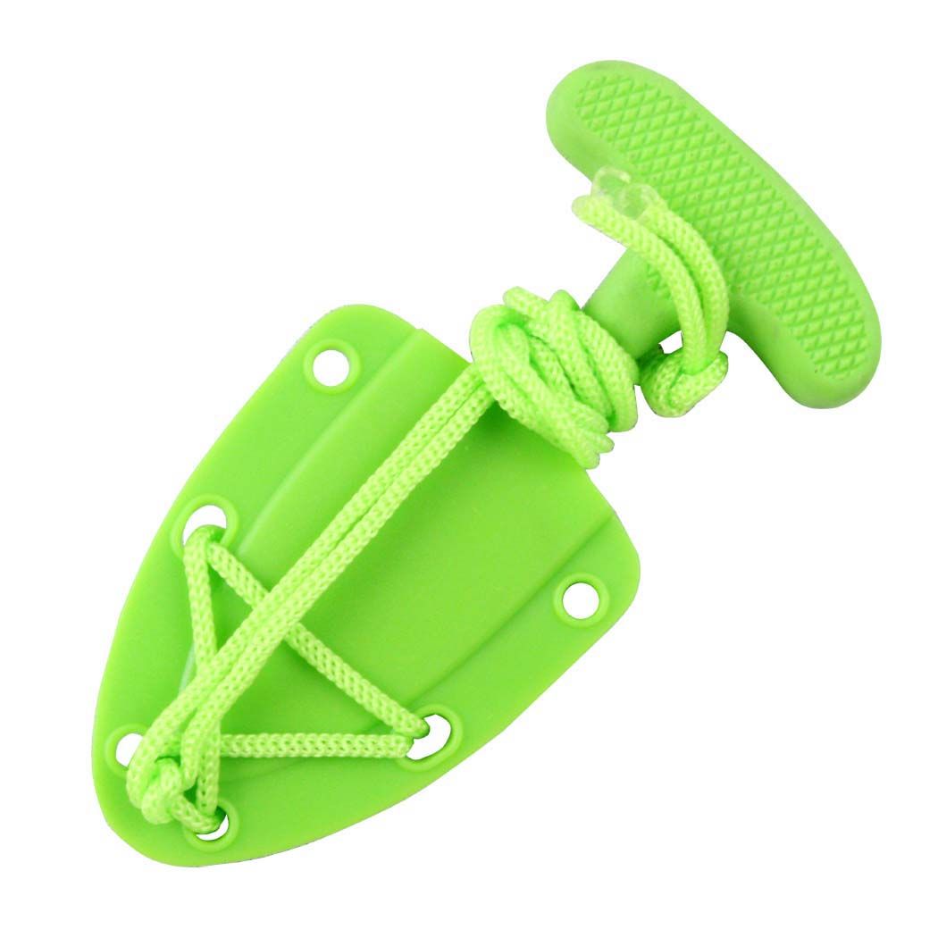 Defender-Xtreme 5" Stainless Steel Full Tang Survival Lime Green Push ...