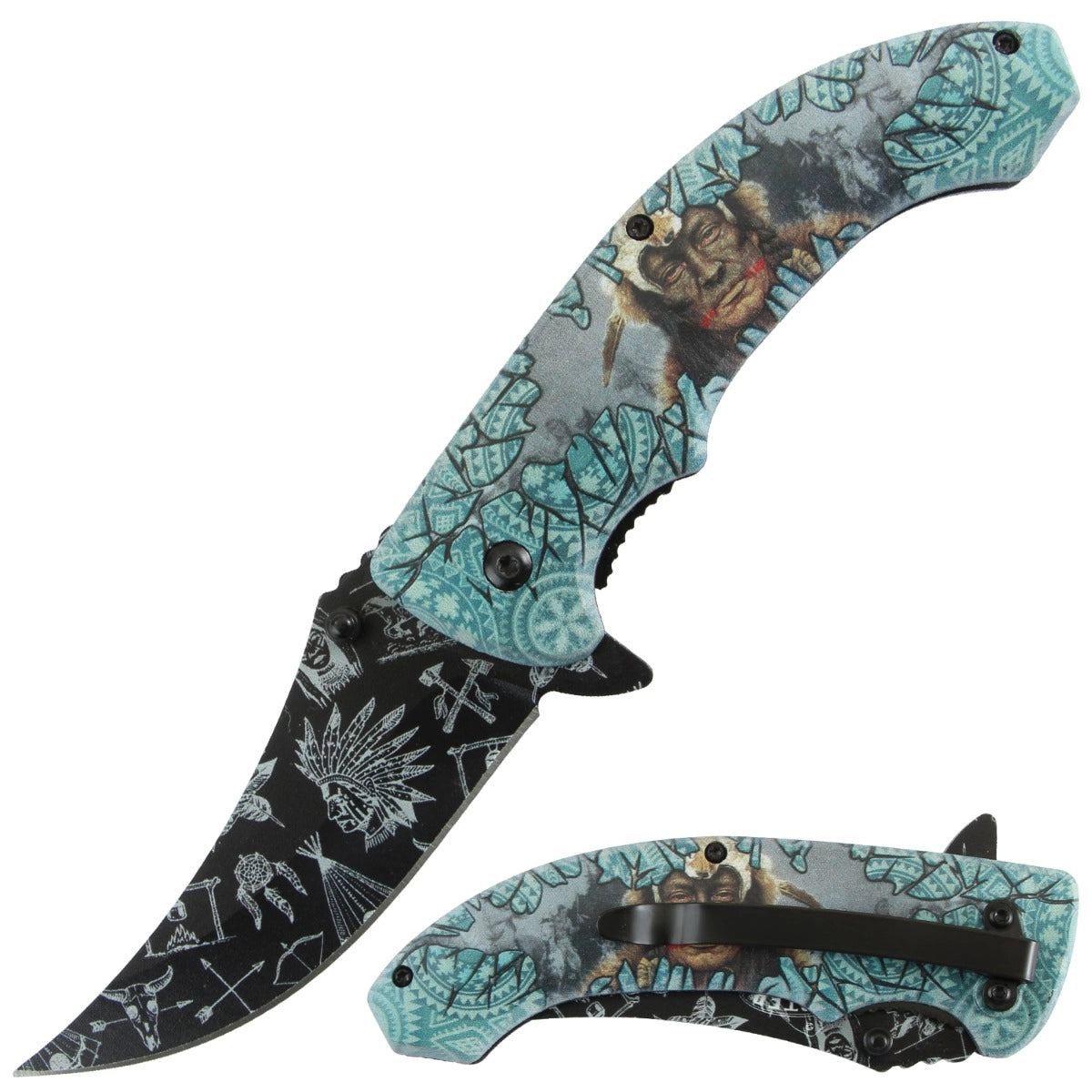 Master USA Spring Assist Liner Lock Knife Embossed 3Cr13MoV Stainless ...