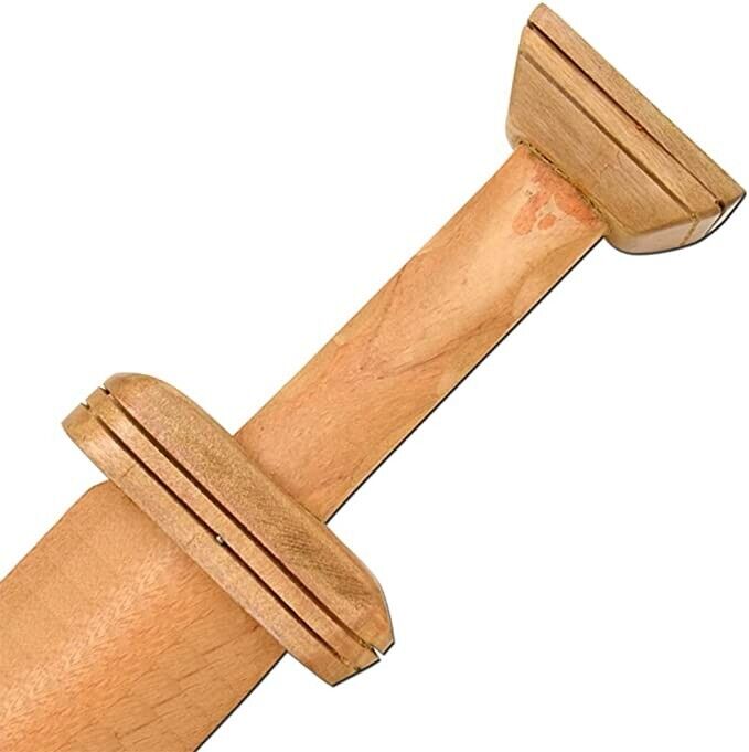Medieval Warrior Wooden Roman Gladius Sword with Square Pommel 27" Ove ...