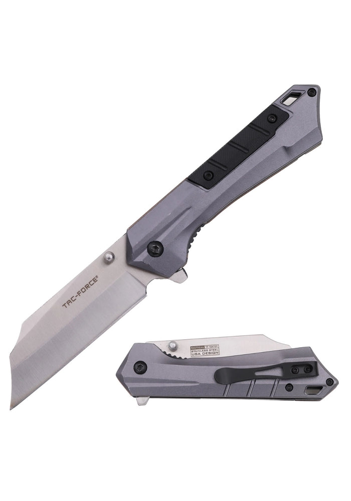 Tac Force Spring Assist Knife 3Cr13 SS Blade/Gray Alum. Handle SKU TF ...