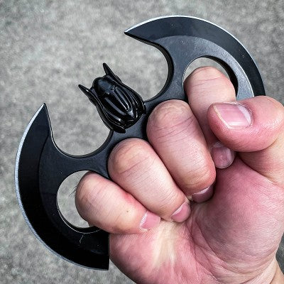 Black Bat Paperweight Knuckles Throwing Knife SKU BK-819BK – Highlander ...