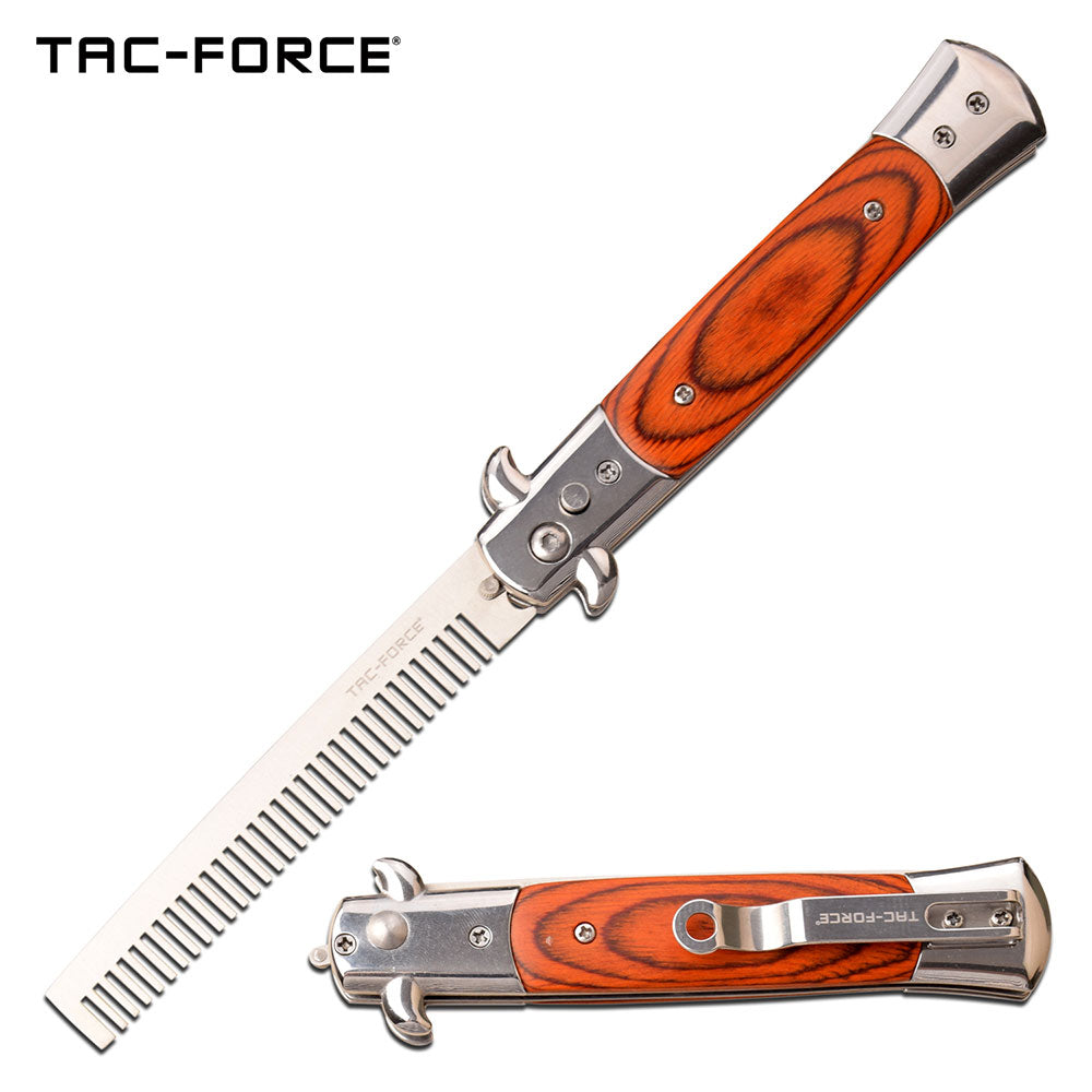 TAC-FORCE TF-1025BR AUTOMATIC BEARD COMB – Highlander Knives and Swords