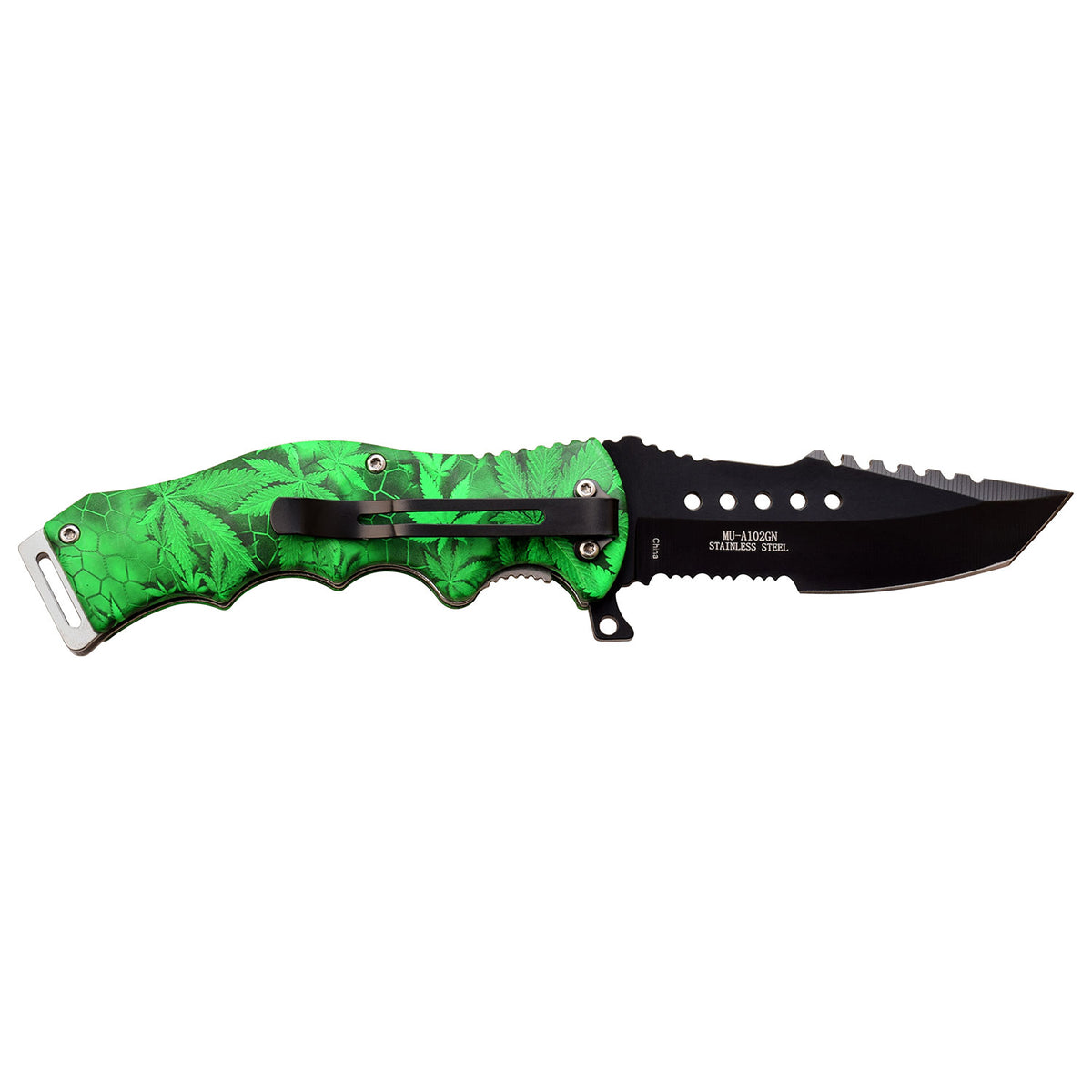 Master USA Spring Assisted Knife SKU MU-A102GN – Highlander Knives and ...