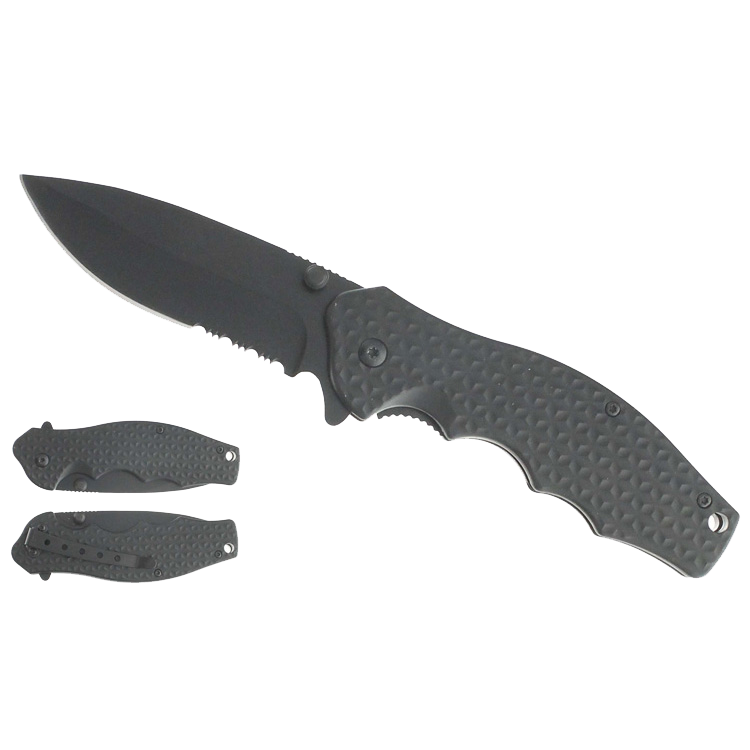 Spring Assisted Knife W/Black ABS Handle SKU KS1331BK – Highlander ...